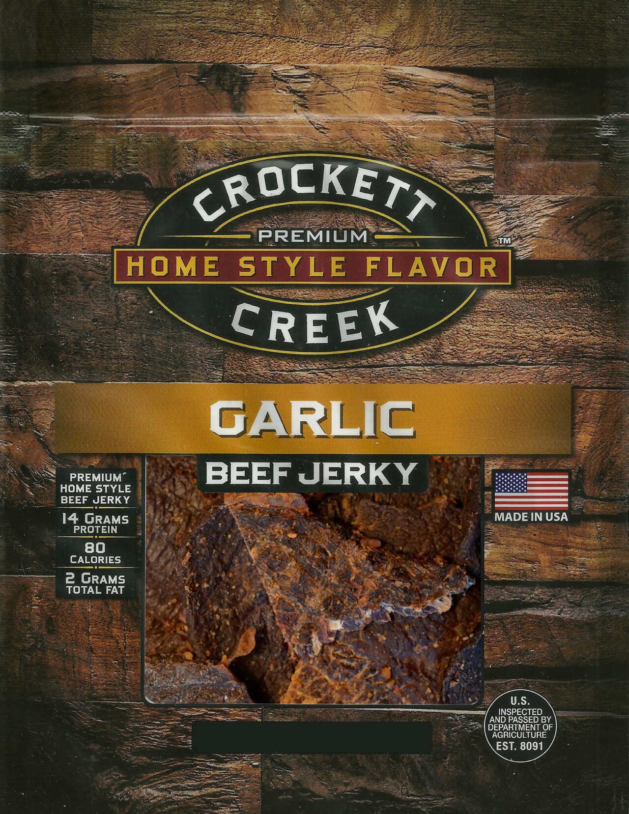 Garlic Beef Jerky | All-Natural, High Protein Snacks | Crockett Creek Jerky